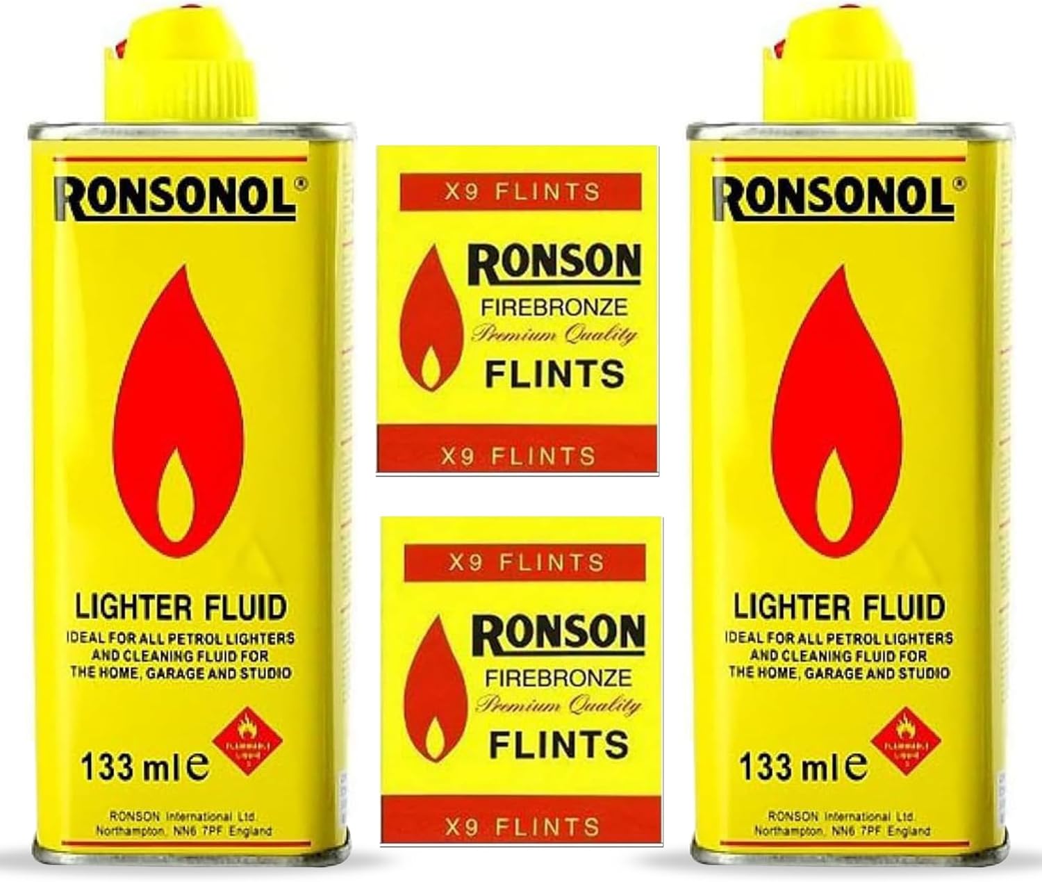 Lighter Fluid + 18 Premium Flints | Compatible with Zippo Refillable ...