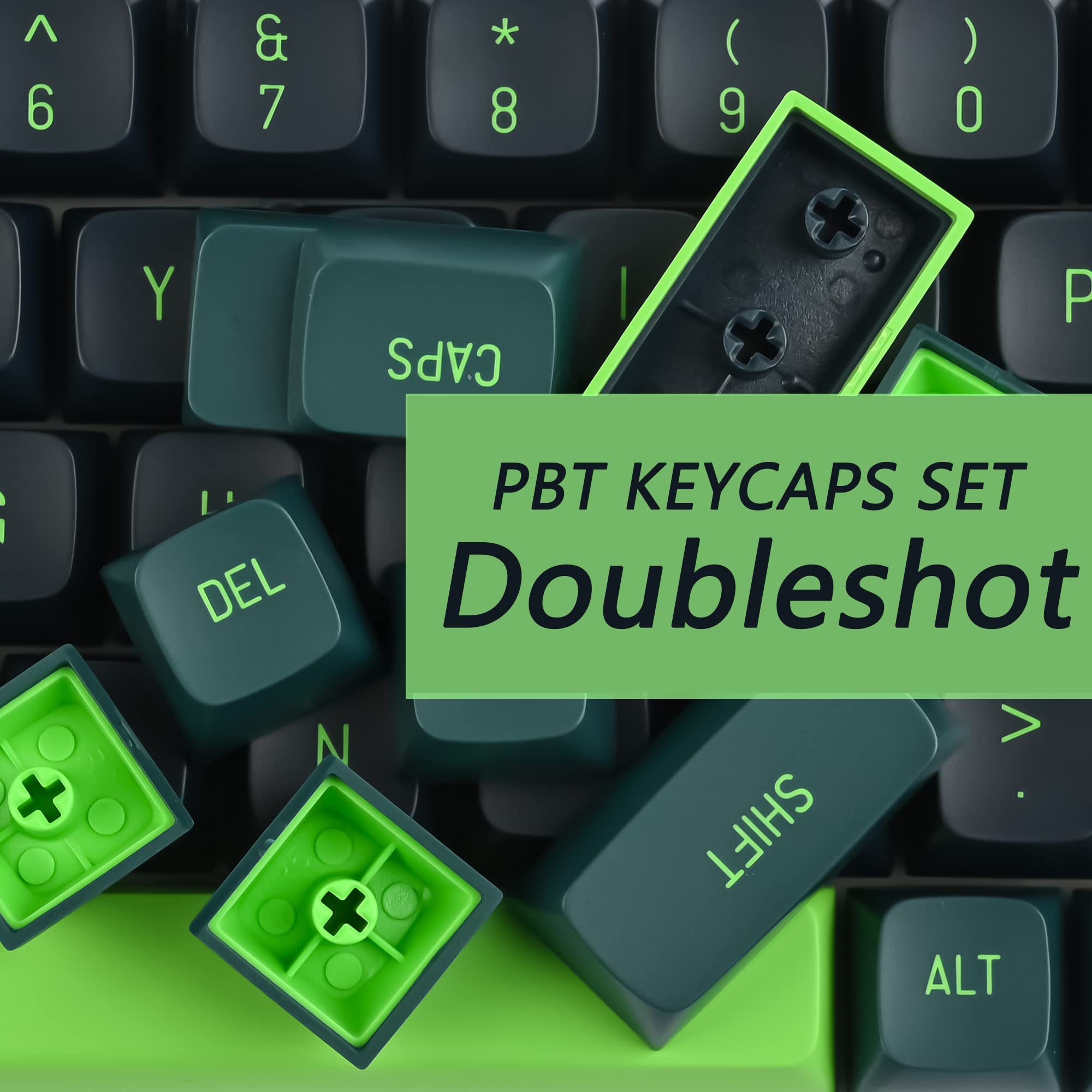 Snapklik.com : 160 Fluorescent Green Full Key Cap Group, CSA Profile ...
