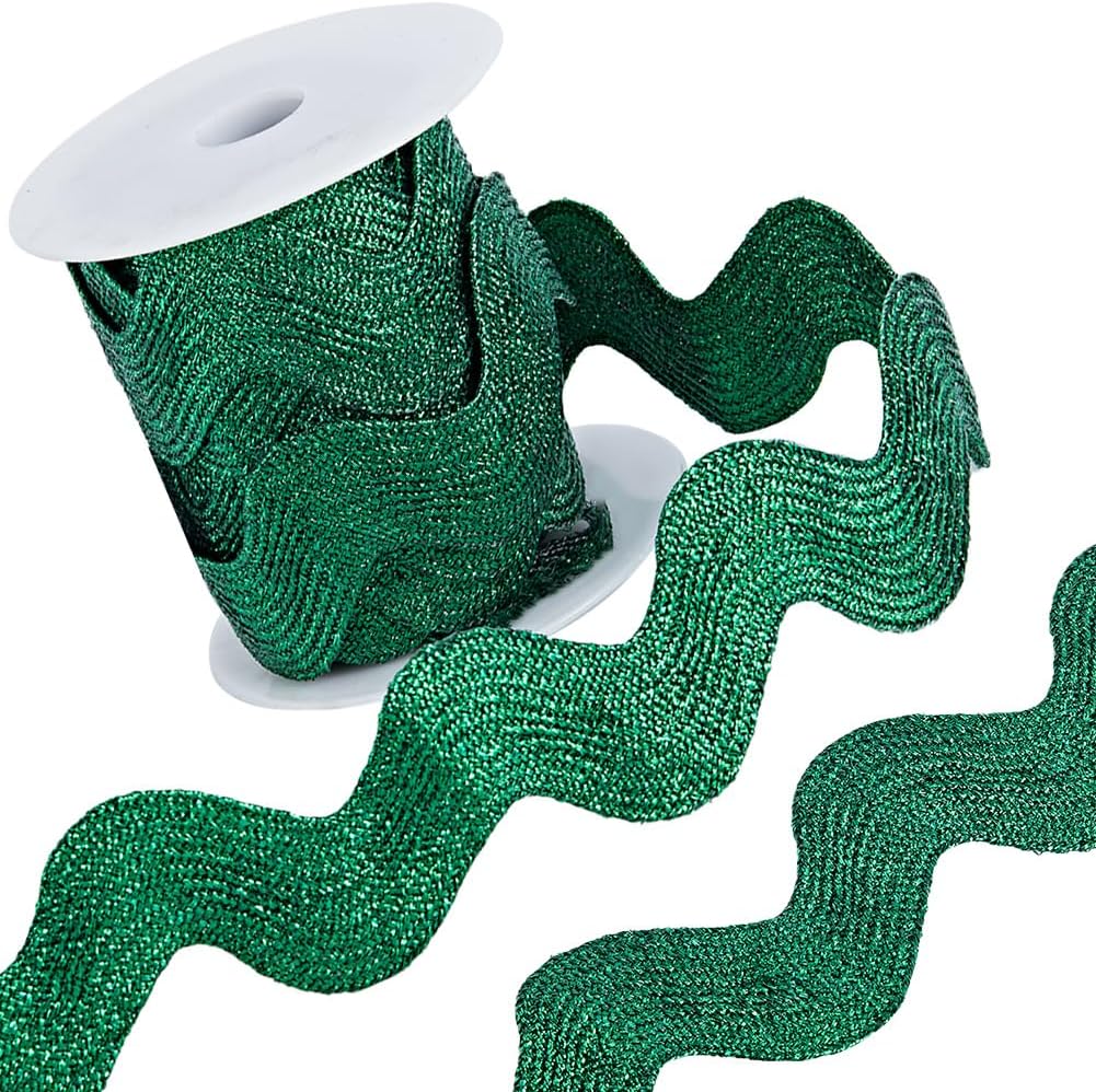 Amazon.com: GORGECRAFT 1 Roll 1 inch(25mm) Glitter RIC Rac Trim Ribbon ...