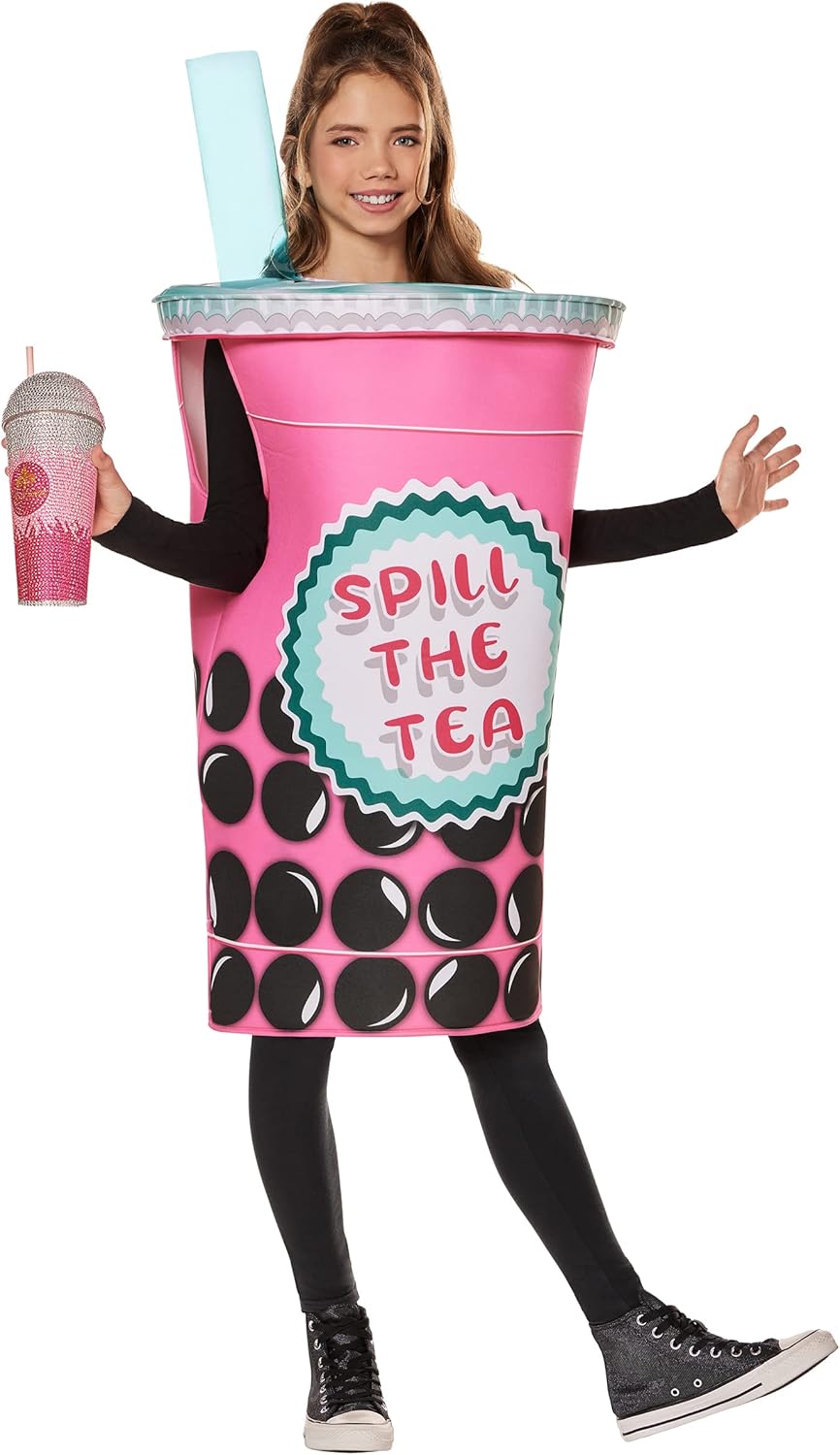 Amazon.com: Spirit Halloween Kids Bubble Tea Costume | Funny Costumes ...