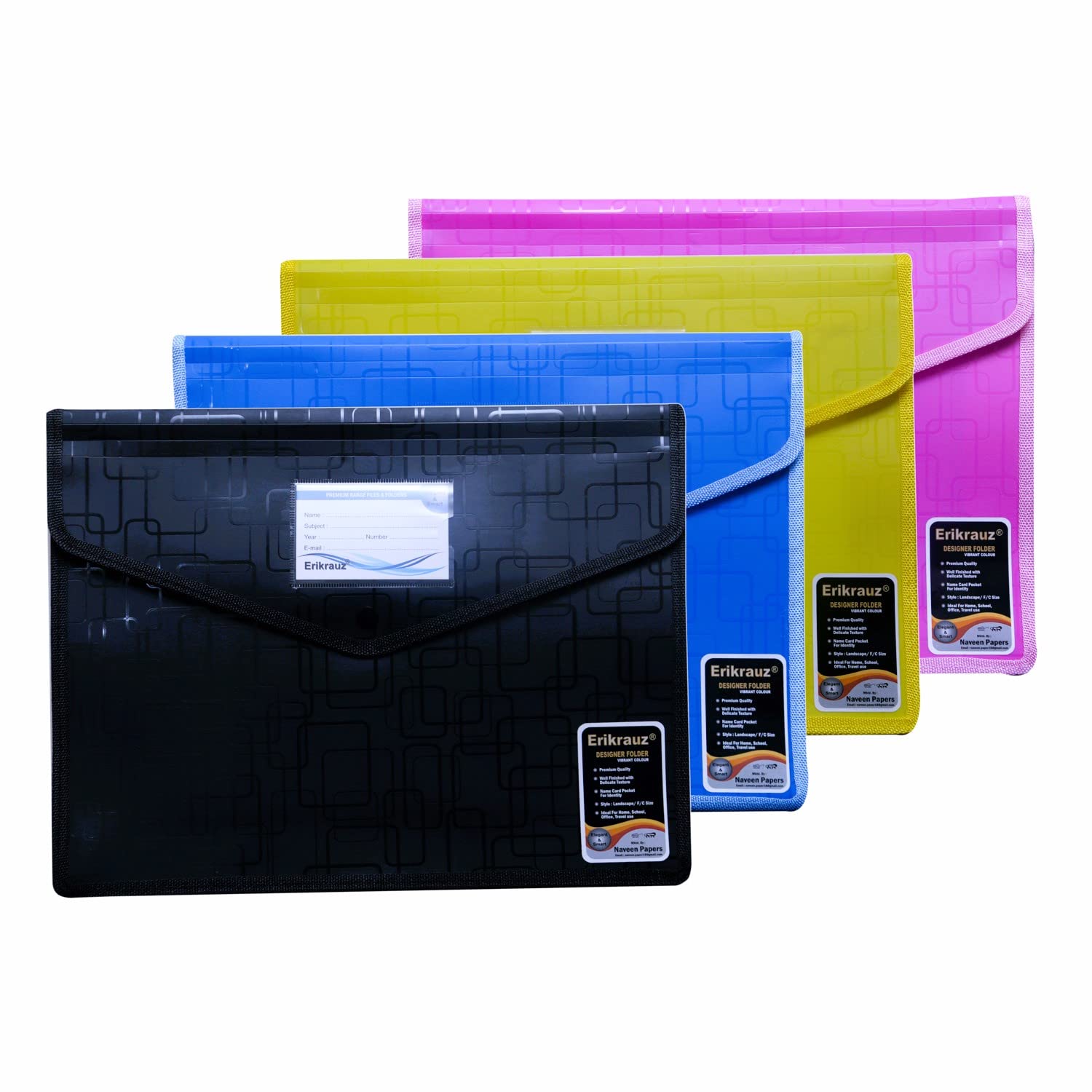 Erikrauz Premium Button Folder (Legal & A4) Size Paper Document File ...