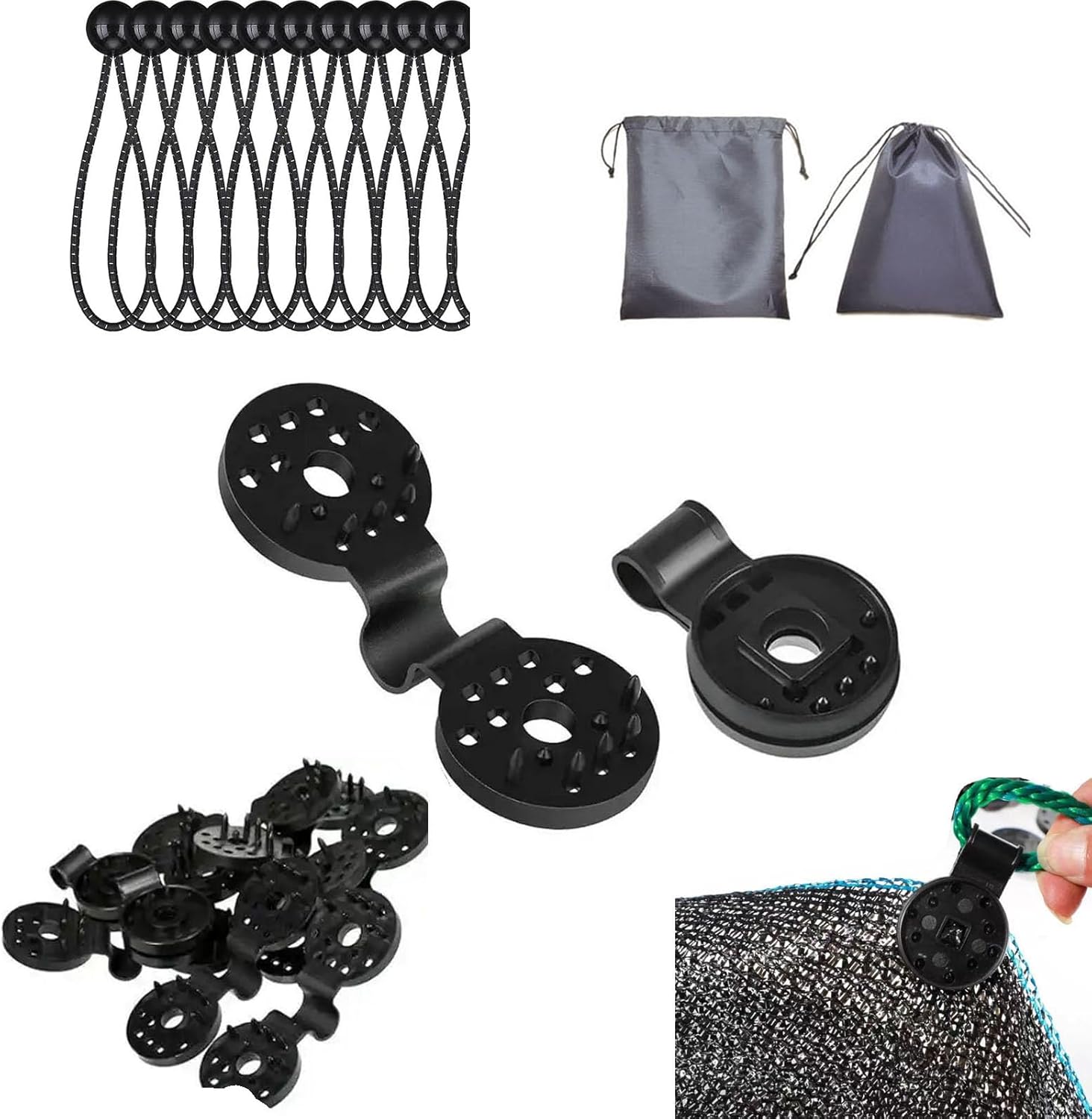 Amazon.com : Shade Cloth Clips 100 Pcs Shade Cloth Heavy Duty Lock Grip ...