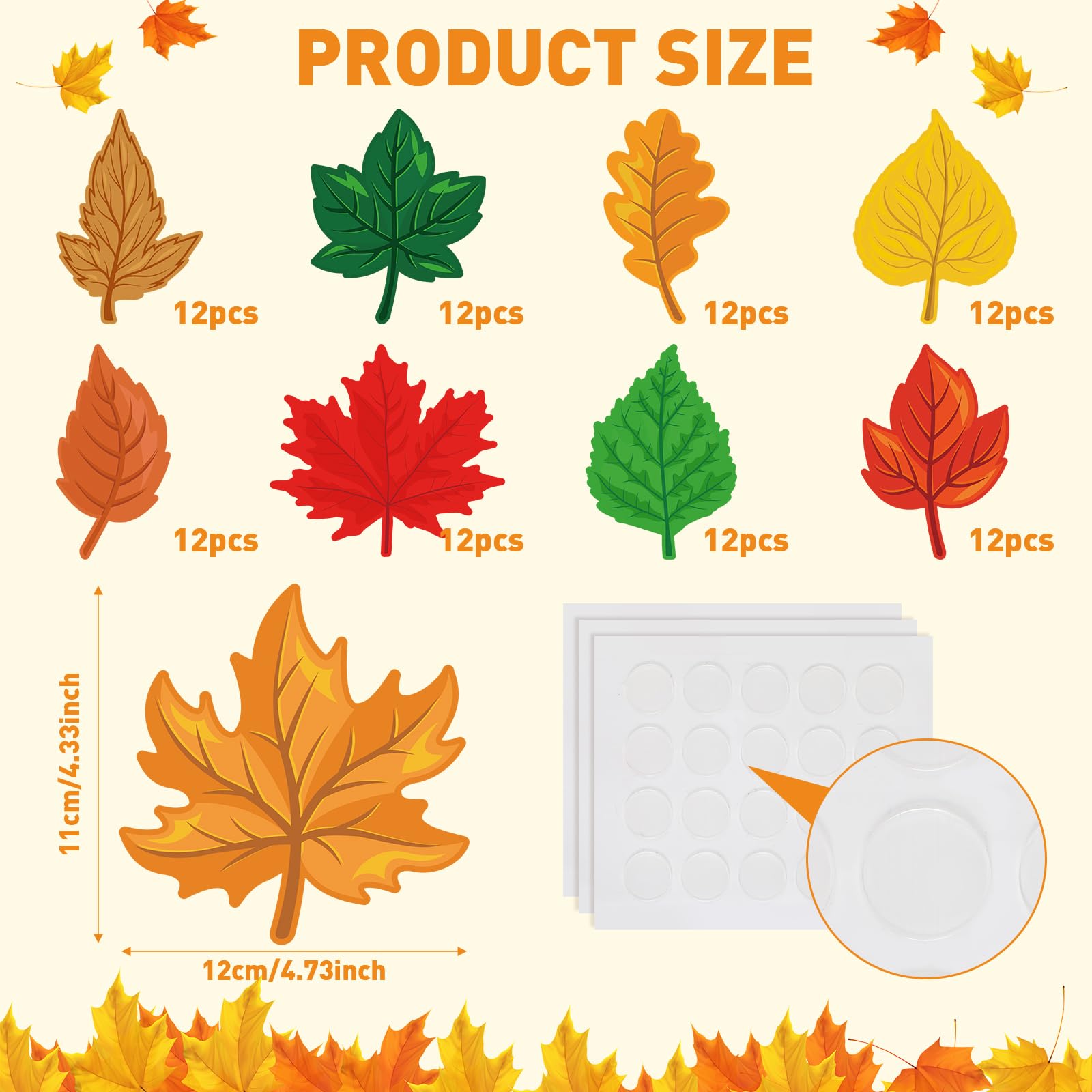 Snapklik.com : Cholemy 108 Pcs Maple Leaves Cutouts Fall Classroom Decorations Autumn Bulletin ...