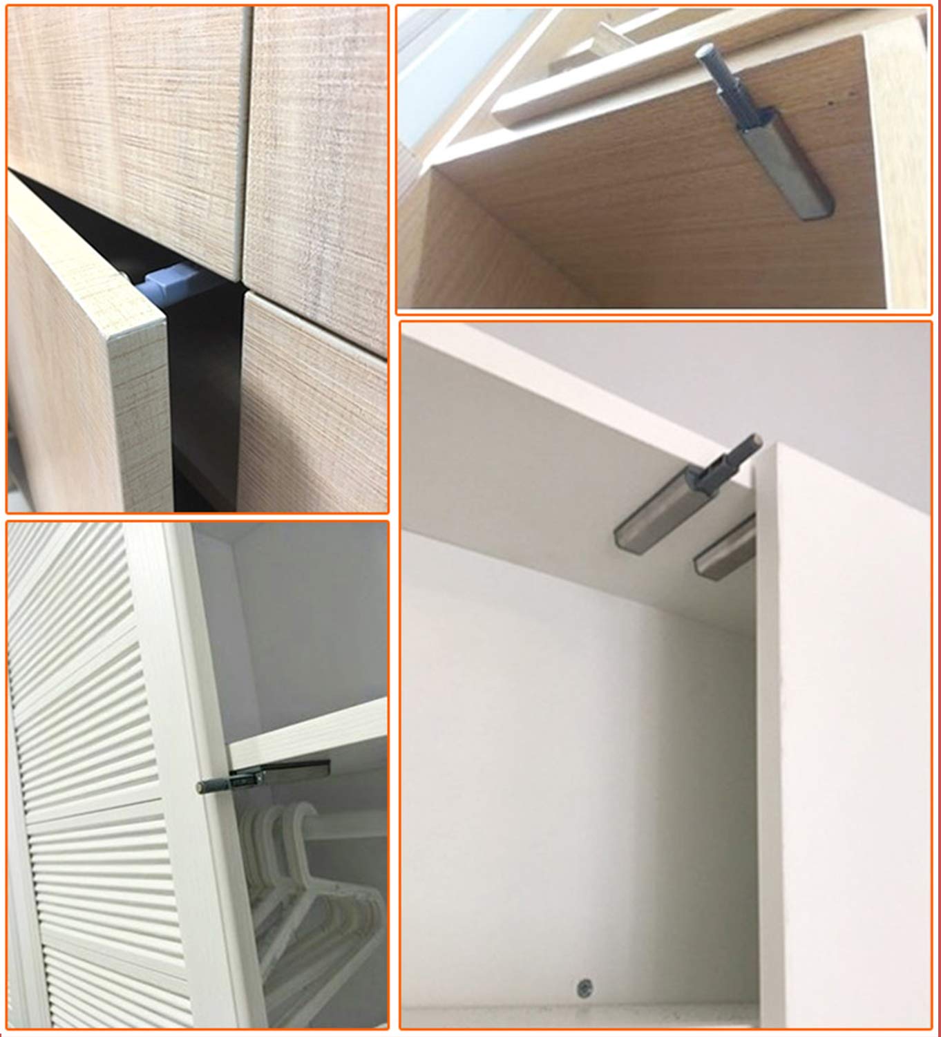 LOOTICH Push to Open Door Catches for Kitchen Cabinet Cupboard Wardrobe ...