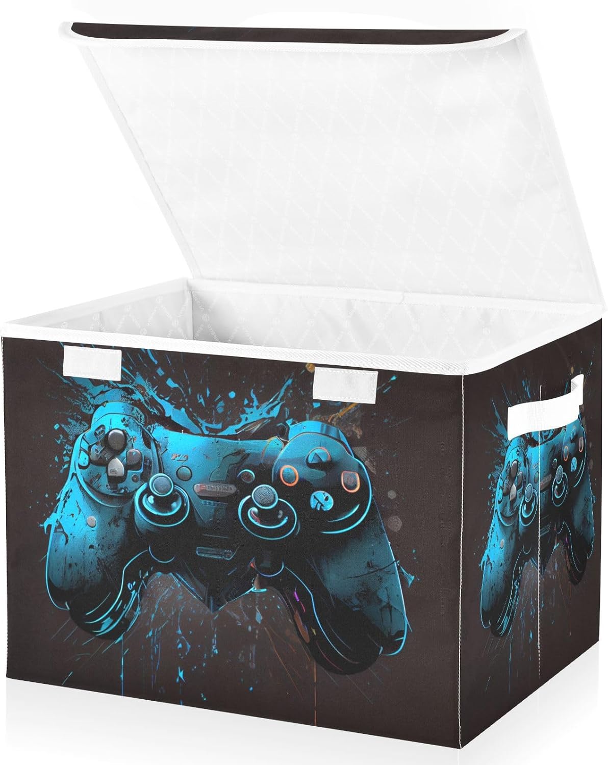 Amazon.com: Gaming Controller Texture Large Fabric Storage Boxes with ...