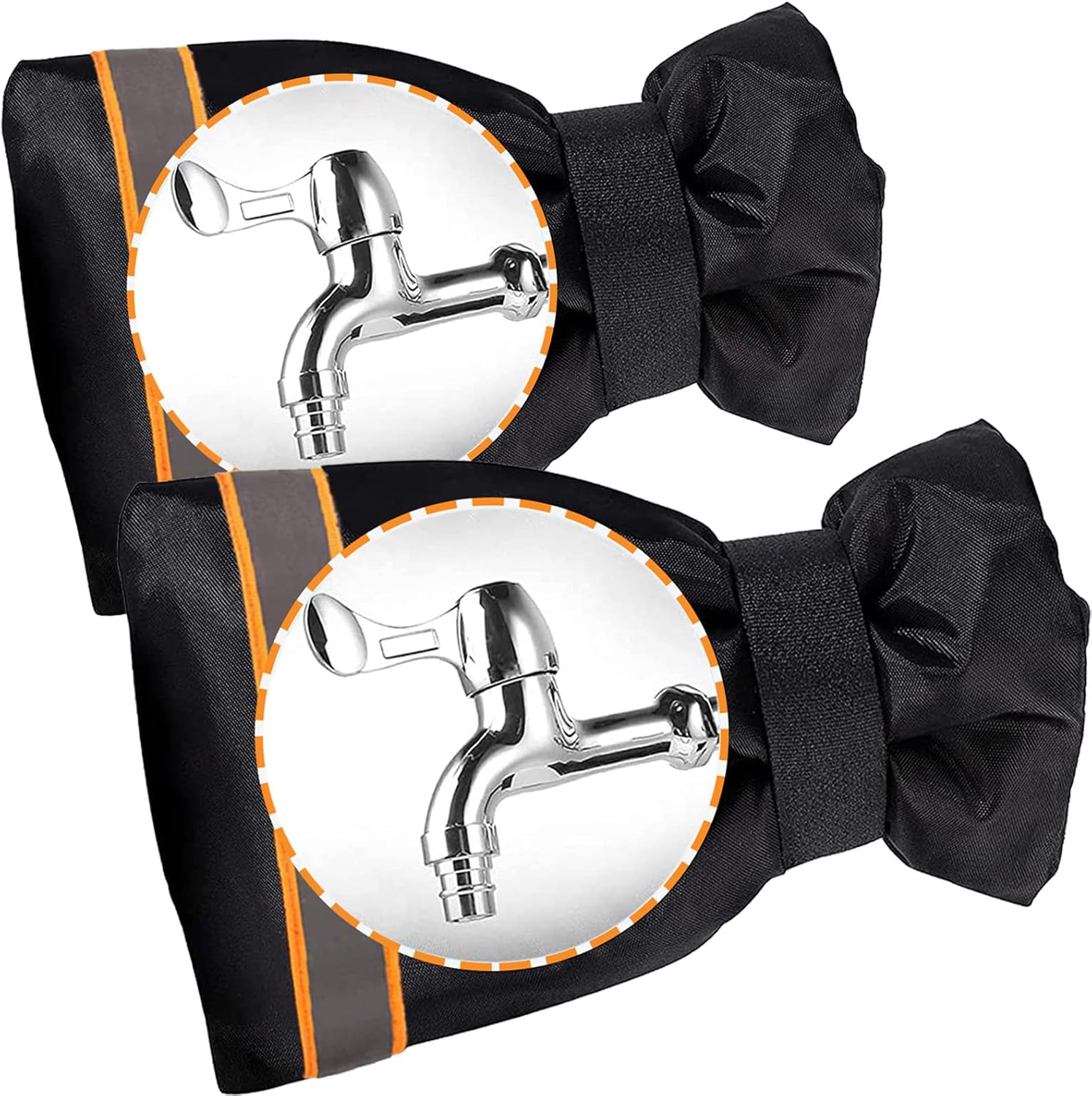 2PCS Large Outside Tap Cover with Reflective Strip, Outdoor Tap Cover ...