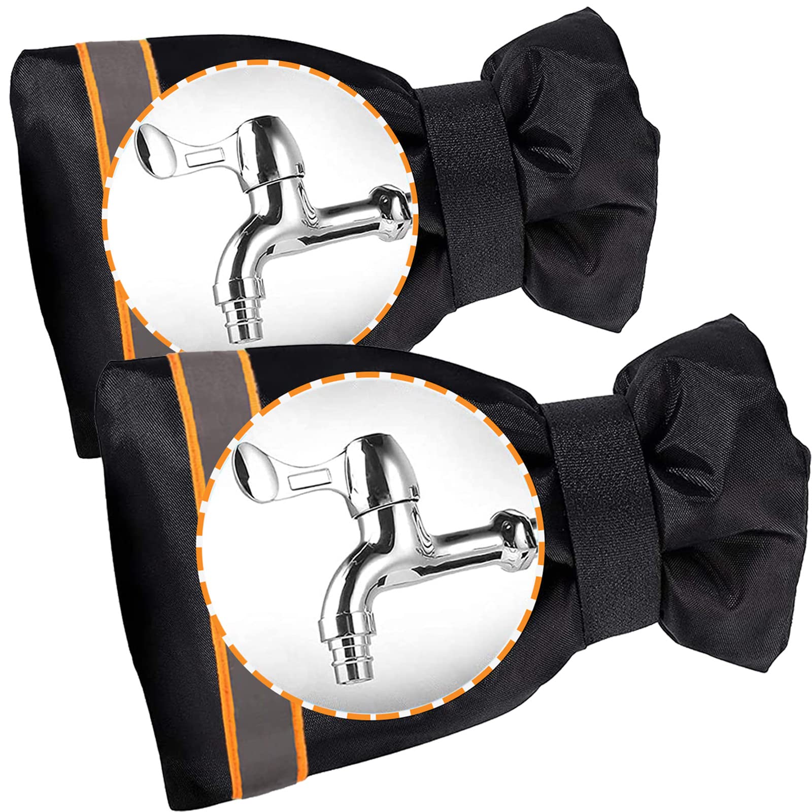 2PCS Large Outside Tap Cover with Reflective Strip, Outdoor Tap Cover ...