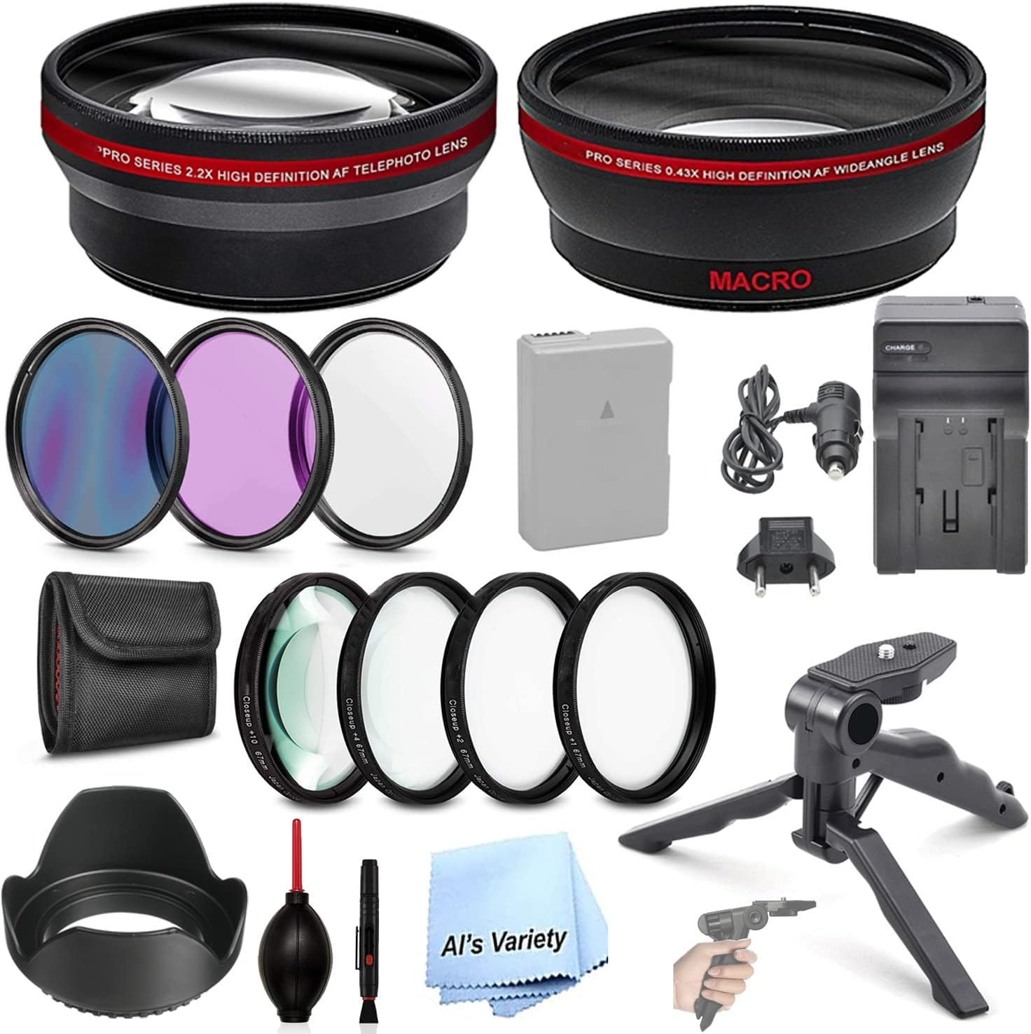 Amazon.com : Als Variety 55mm Accessory Bundle with Auxiliary Lens ...