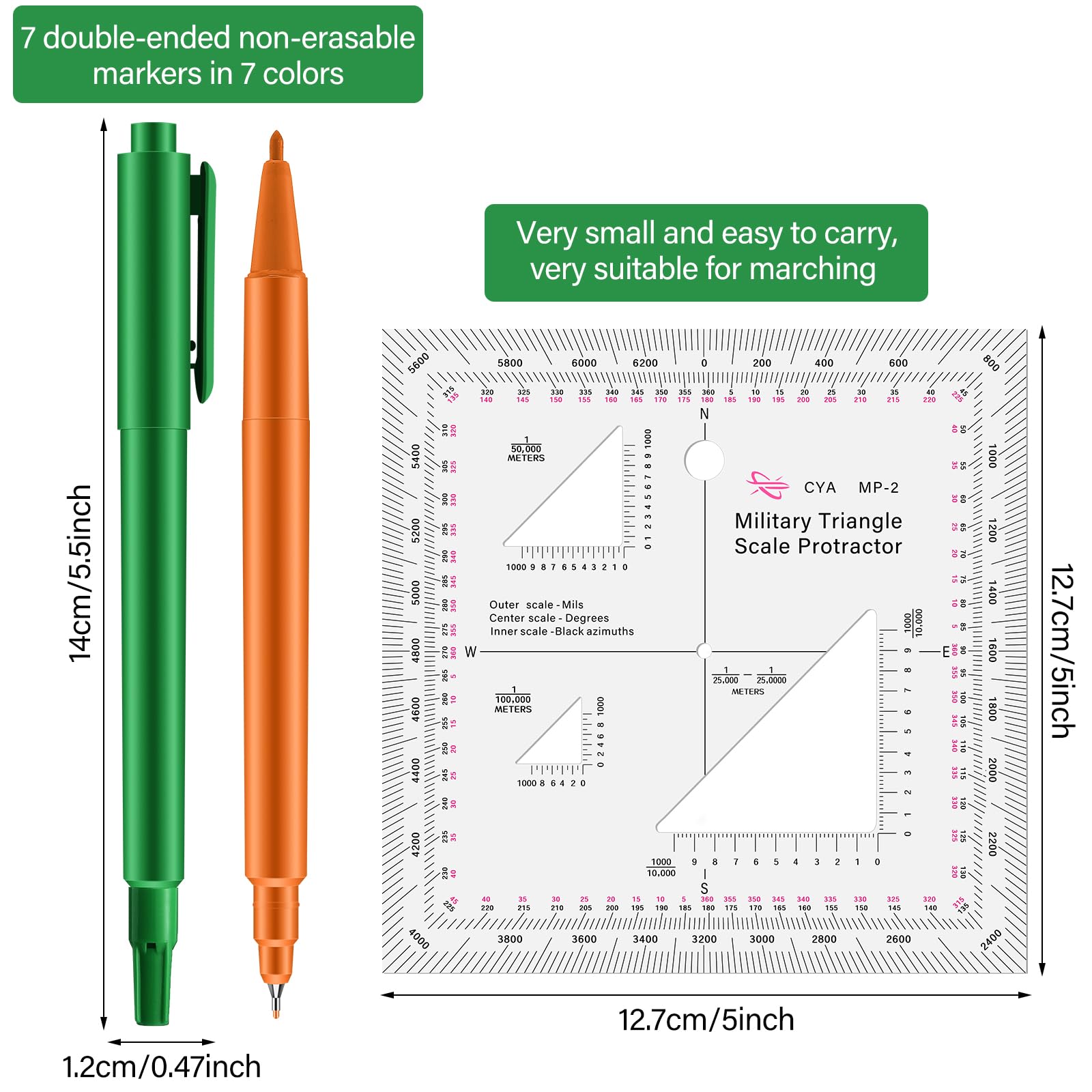 Topographical Map Protractor Military Map Reading Kit - UTM/MGRS ...