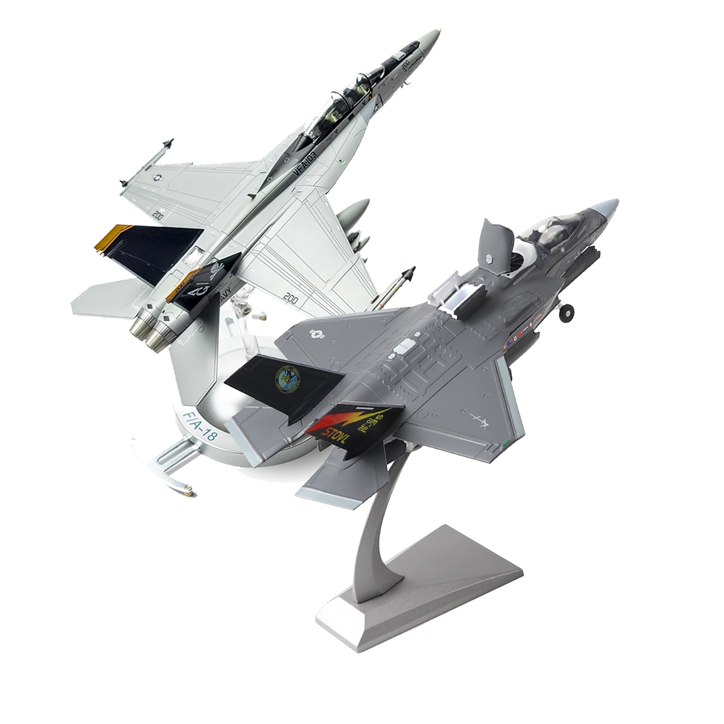 Amazon.com: NUOTIE F-35 Lightning II Fighter Model Kit and F/A-18F ...