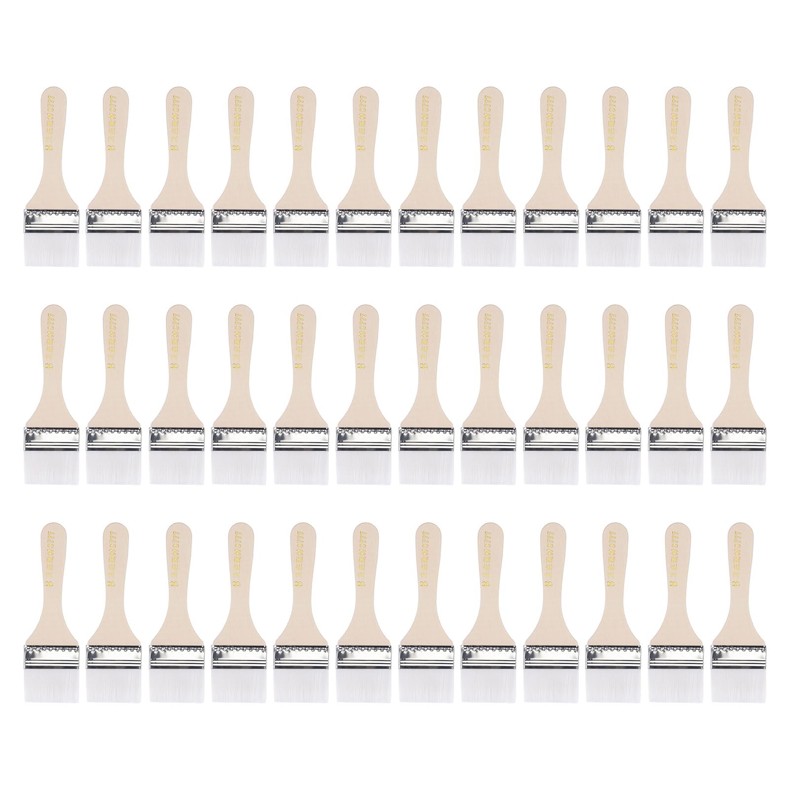 Amazon.com: uxcell 36Pcs 6" Paint Brush 1.8" Width Soft Nylon Bristle ...
