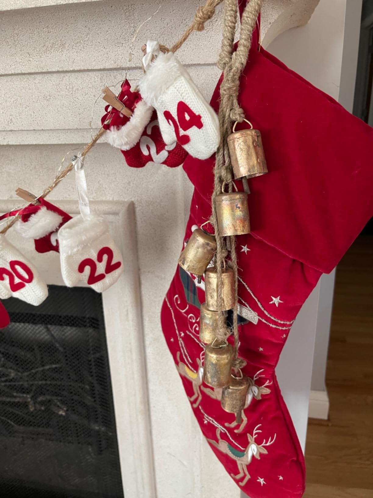 Amazon.com: Bellshub Cow Bells on Rope Set Rustic Vintage Lucky Harmony ...