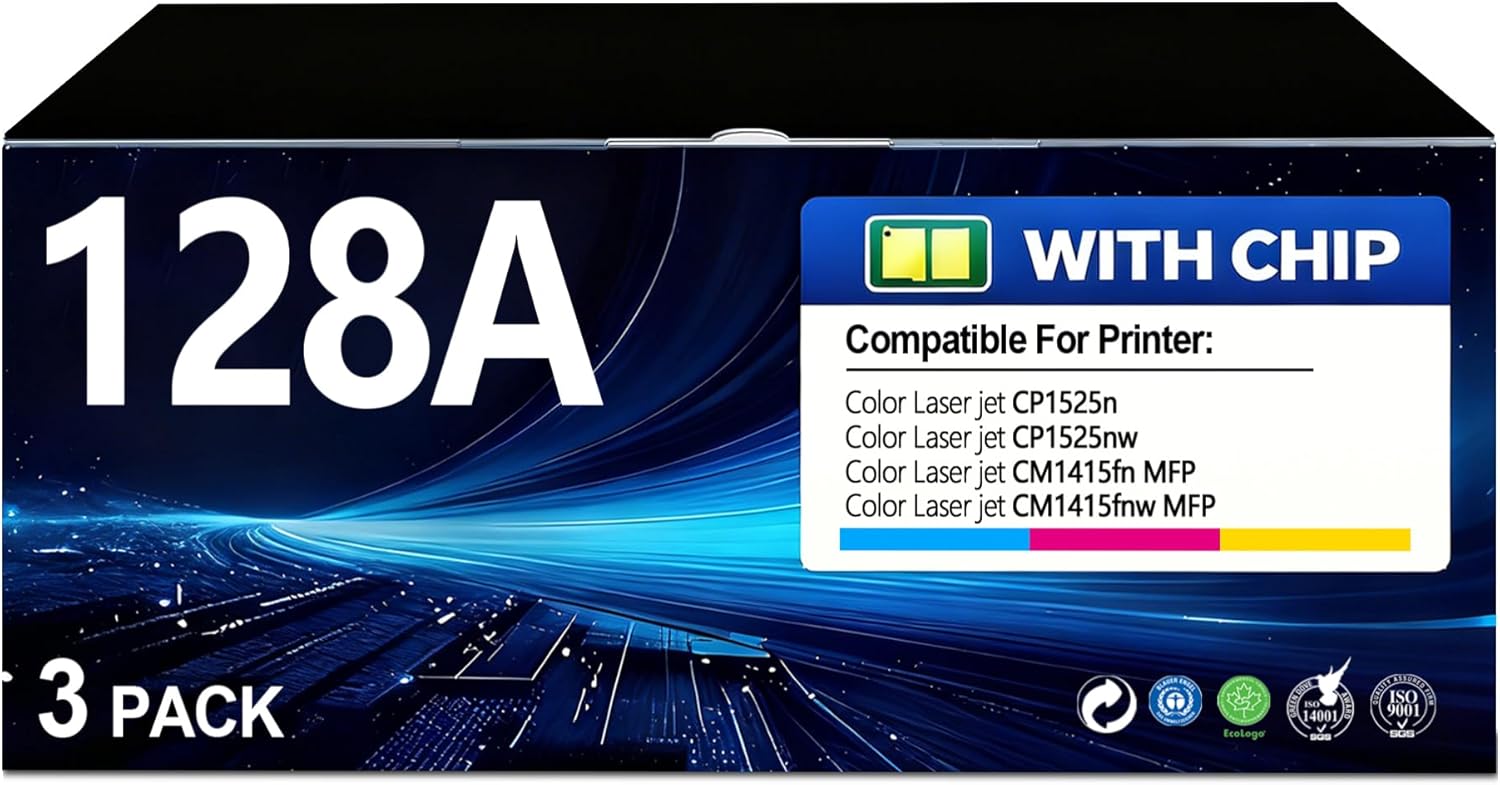 Amazon.com: BERRYSKY 128A Toner Cartridge (3-Pack,Cyan/Magenta/Yellow ...