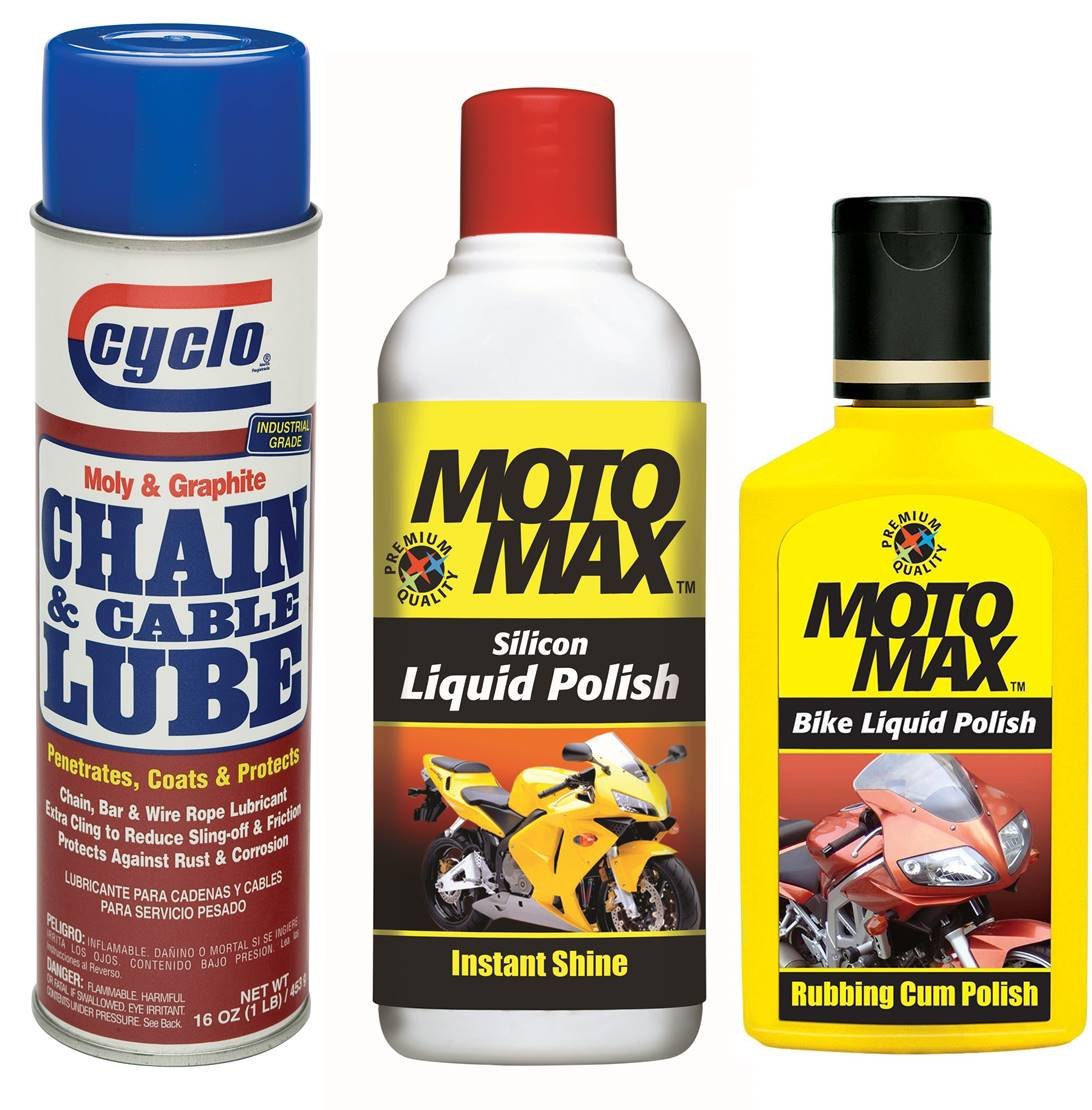 Pidilite Combo of Motomax Bike Liquid Polish (50 ml), Cyclo Chain n ...