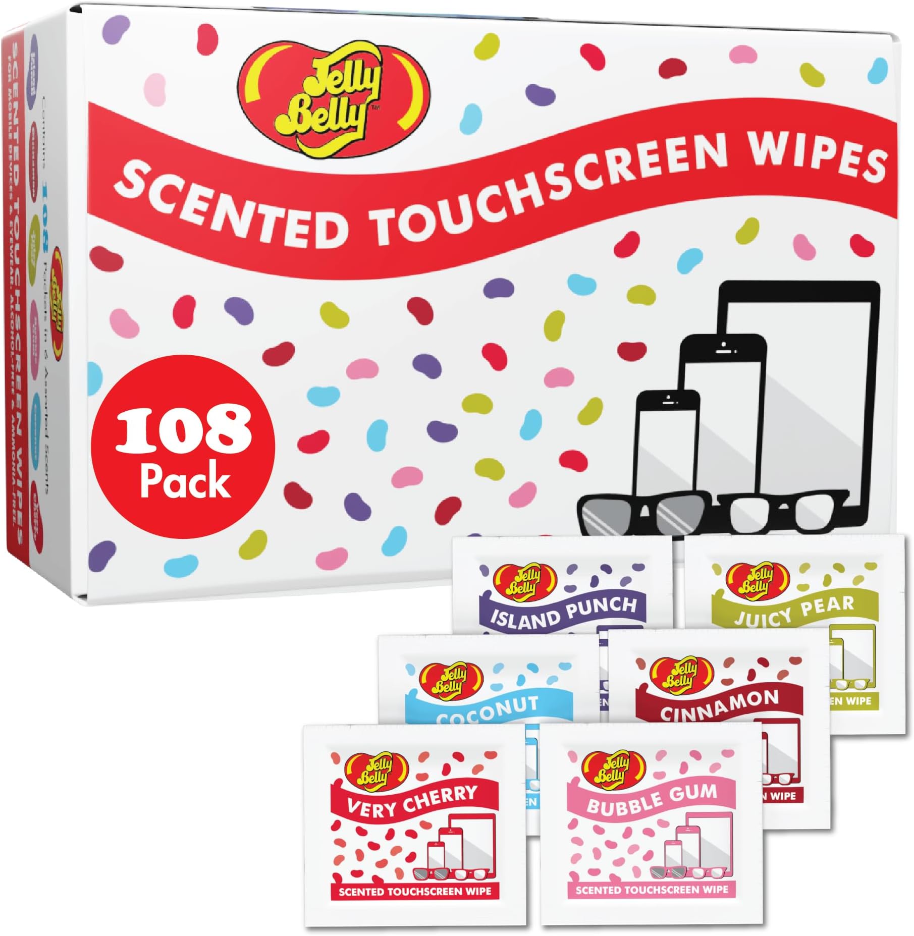 Amazon.com: JELLY BELLY Scented Wipes, 6 Assorted Scents Eye Glasses ...