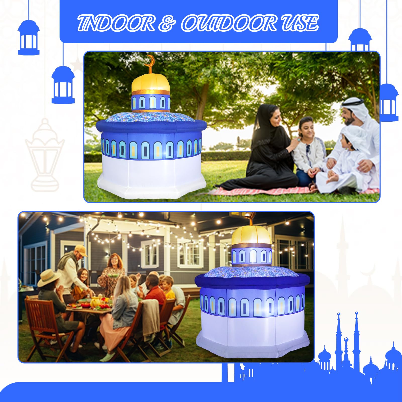 Snapklik.com : Dawdix 6FT Inflatable Ramadan Mosque Decorations ...