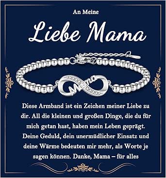 EYQV Mama Geschenk, Infinity Armband mit Gravur für Mutti, Geschenke ...