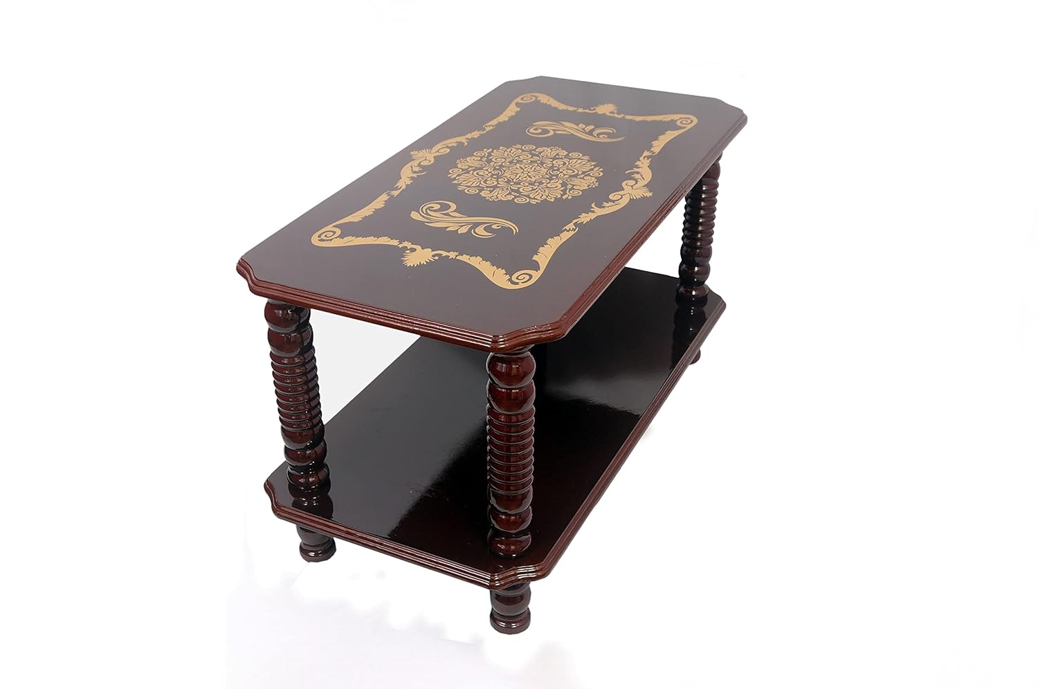 MONO FURN Asian Engineered Wood Wooden Finish Teapoy Coffee Table ...