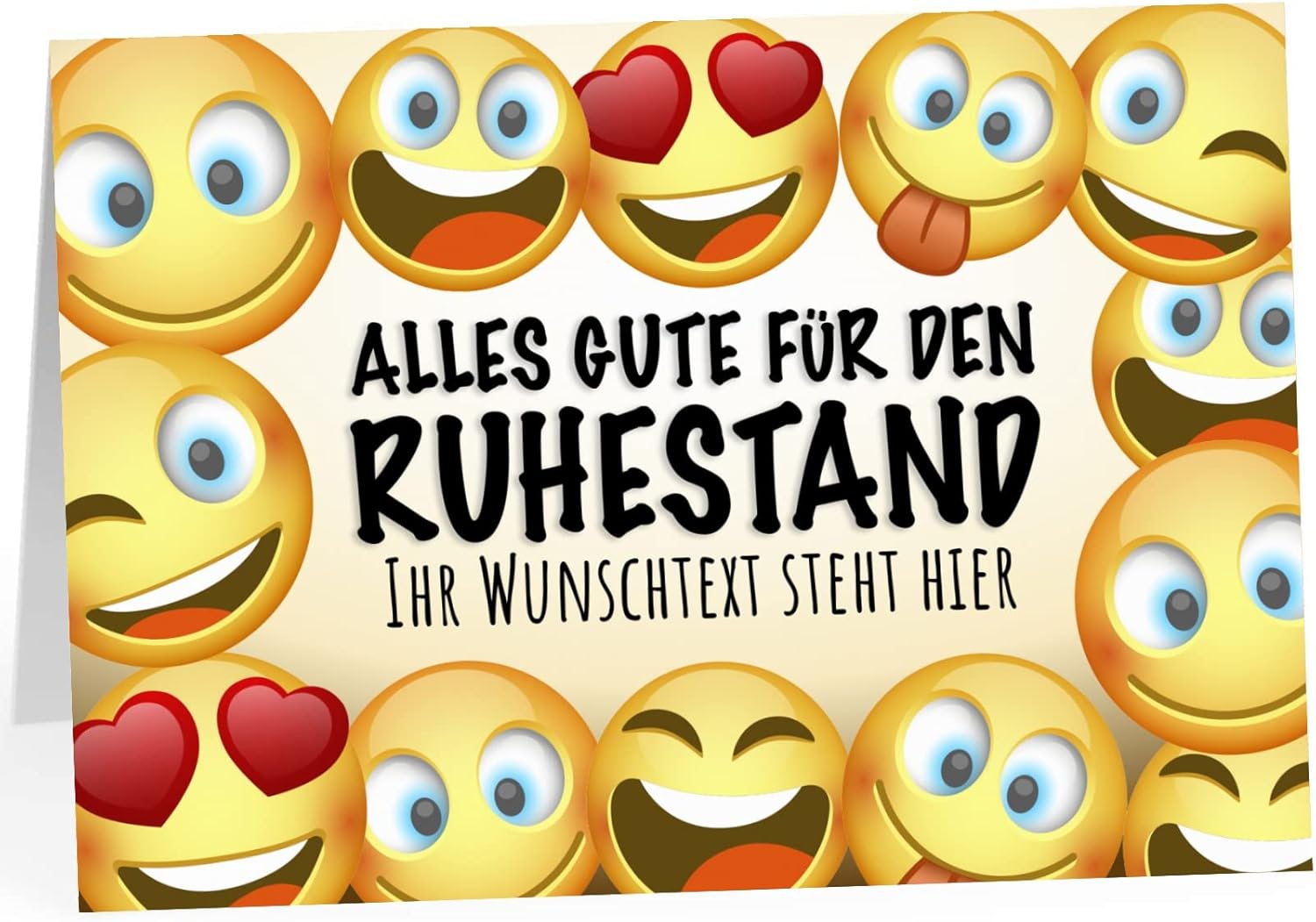 XXL Abschiedskarte PERSONALISIERT (A4) - Lustige Emojis - große ...