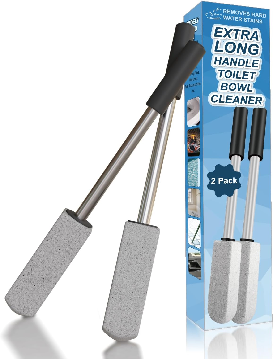 Amazon.com: 2 Pack Pumice Stone for Toilet Cleaning,16.14In Extra Long ...