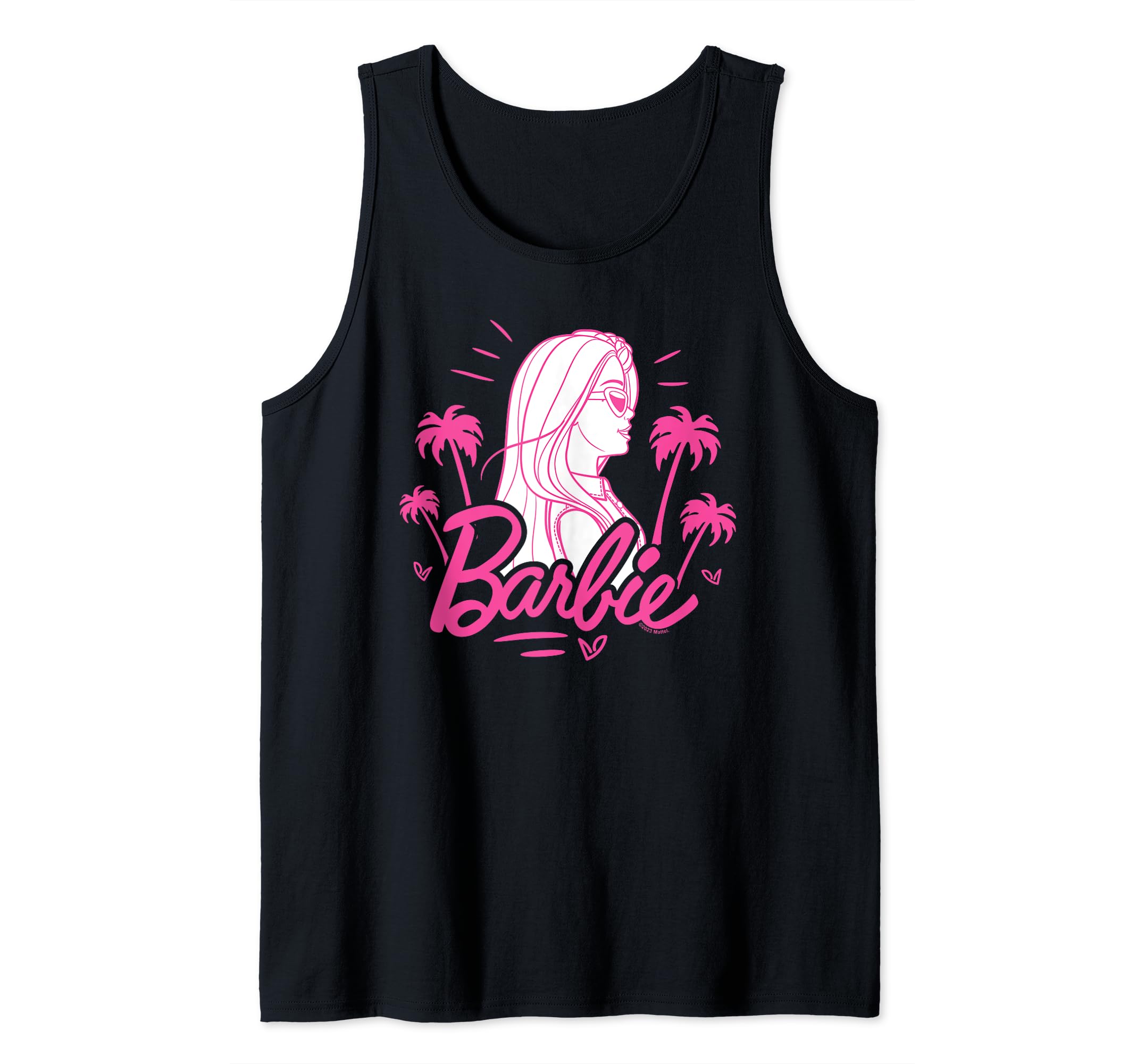 Amazon.com: Barbie - Barbie With Palm Trees Logo Tank Top : Clothing ...