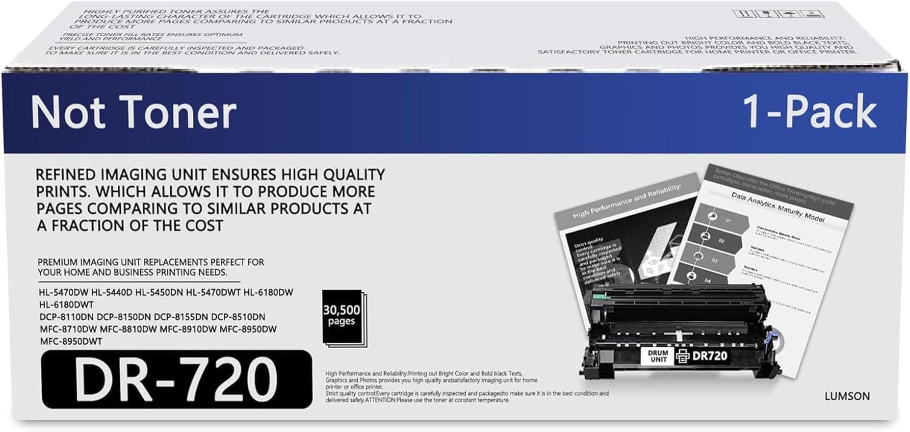 DR-720 DR720 Drum Unit Replacement for Brother DR 720 MFC-8910DW HL ...