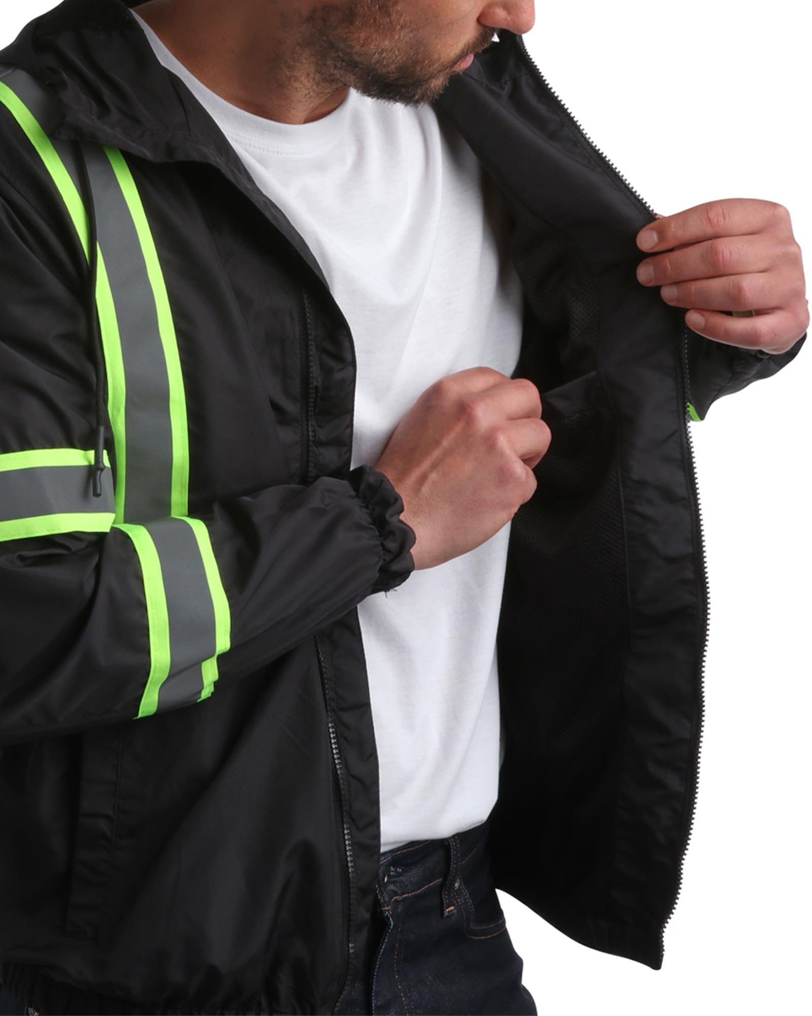 Snapklik.com : Bass Creek Outfitters Mens Hi Vis Jacket - ANSI Class 3 ...