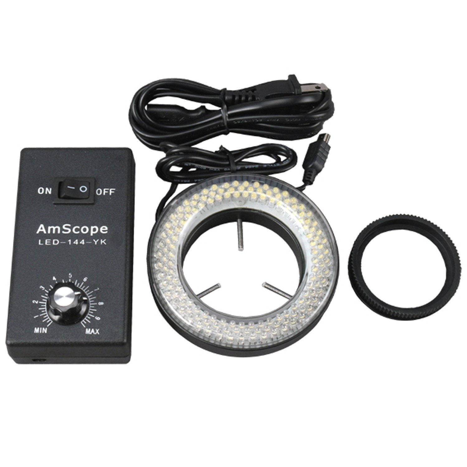 AmScope LED-144-YK 144-LED Microscope Ring Light with Adapter : Amazon ...