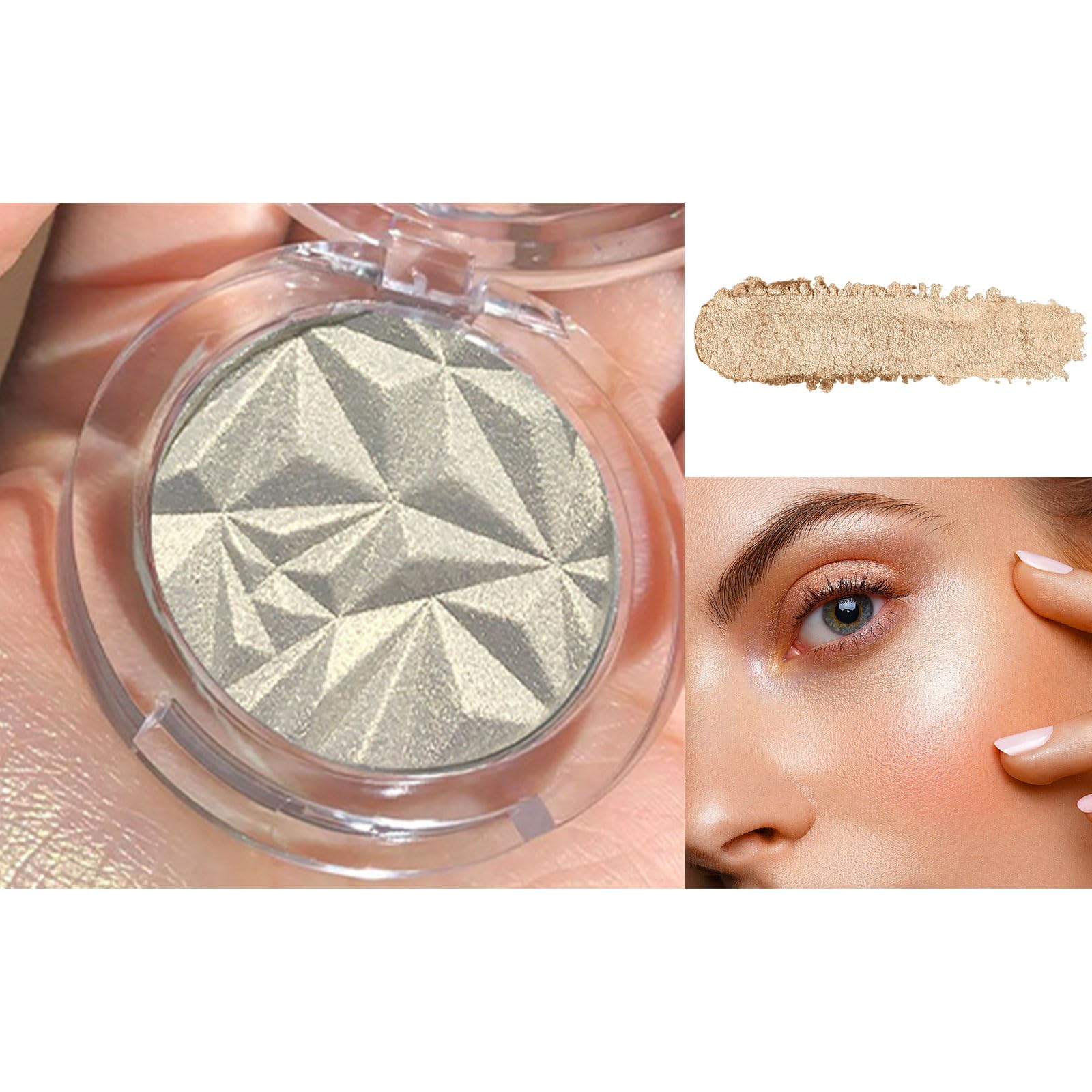 Highlighter Powder Makeup Palette, Face Highlighter Palette, Long ...