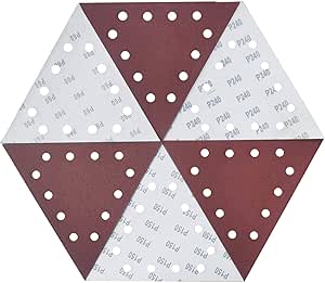 Jkjhbhged 30Pieces Of 11-1/4In Hook and Loop Triangle Sandpaper for ...