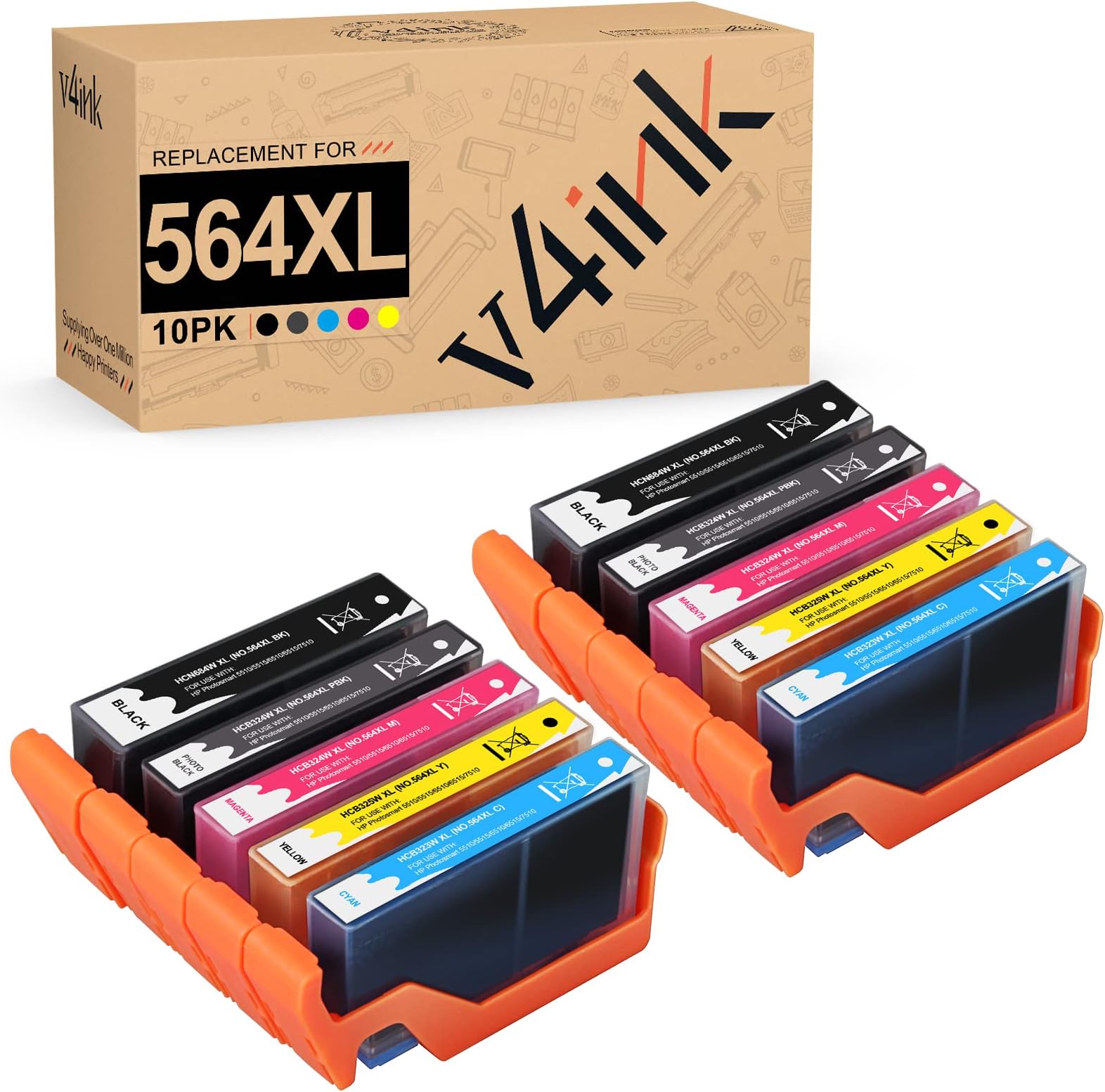 Amazon.com: v4ink 564 XL 564XL Compatible Ink Cartridge Replacement for ...