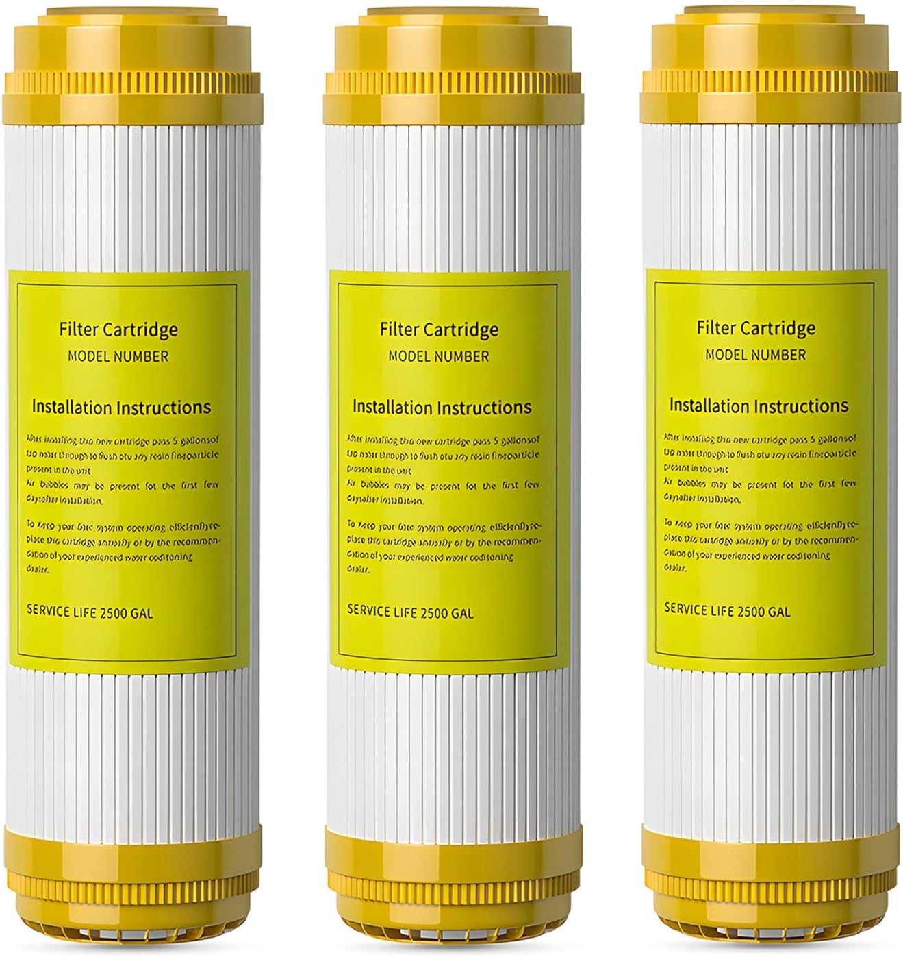 10" x 2.5" Cation Resin Water Softener Cartridge, Replacement filter ...