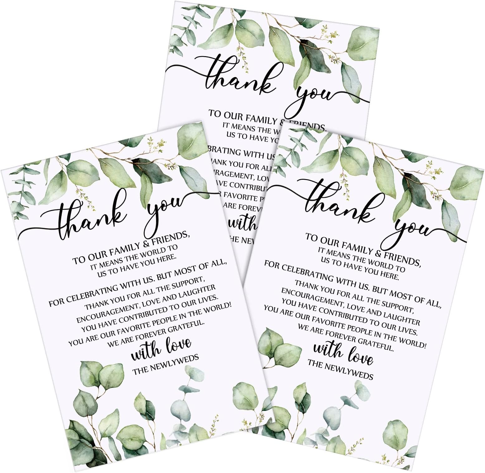 Amazon.com: 50 Wedding Reception Thank You Cards - Wedding Place ...
