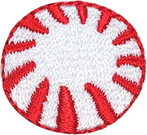 Amazon.com: ID 8210C Lot of 3 Peppermint Candy Patches Mint Embroidered ...