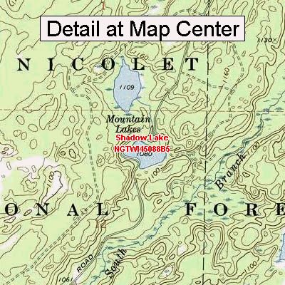 Amazon.com : USGS Topographic Quadrangle Map - Shadow Lake, Wisconsin ...