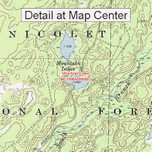 Amazon.com : USGS Topographic Quadrangle Map - Shadow Lake, Wisconsin ...
