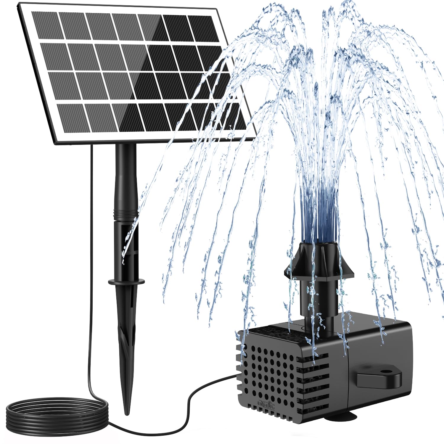Amazon.com: Yzert Solar Fountain Kit Glass - No Battery, DIY 3.5W Solar ...