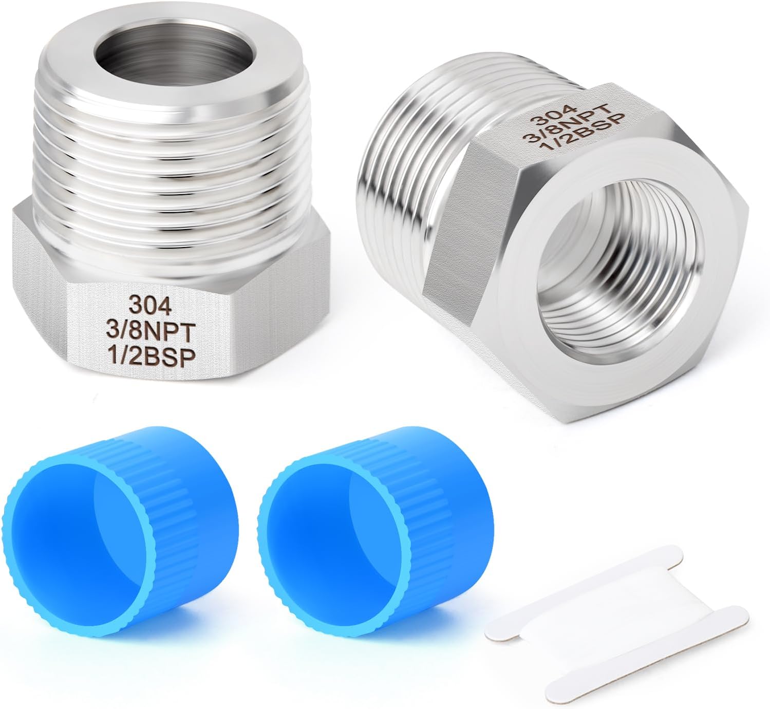 Amazon.com: TAISHER 2PCS Forging of 304 Stainless Steel Reducer Hex ...