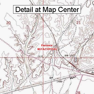 Amazon.com : USGS Topographic Quadrangle Map - Florence, Arizona ...