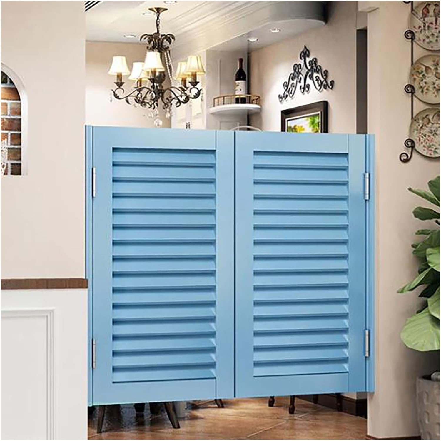 Amazon.com: Single Indoor Partition Door,Cafe Swinging Doors,Louvered ...