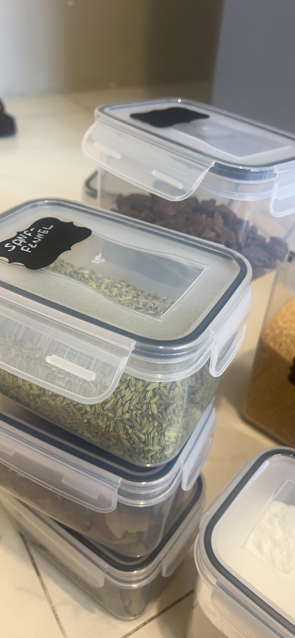 24PC Food Storage Containers Robasiom Airtight Food Containers Set for ...