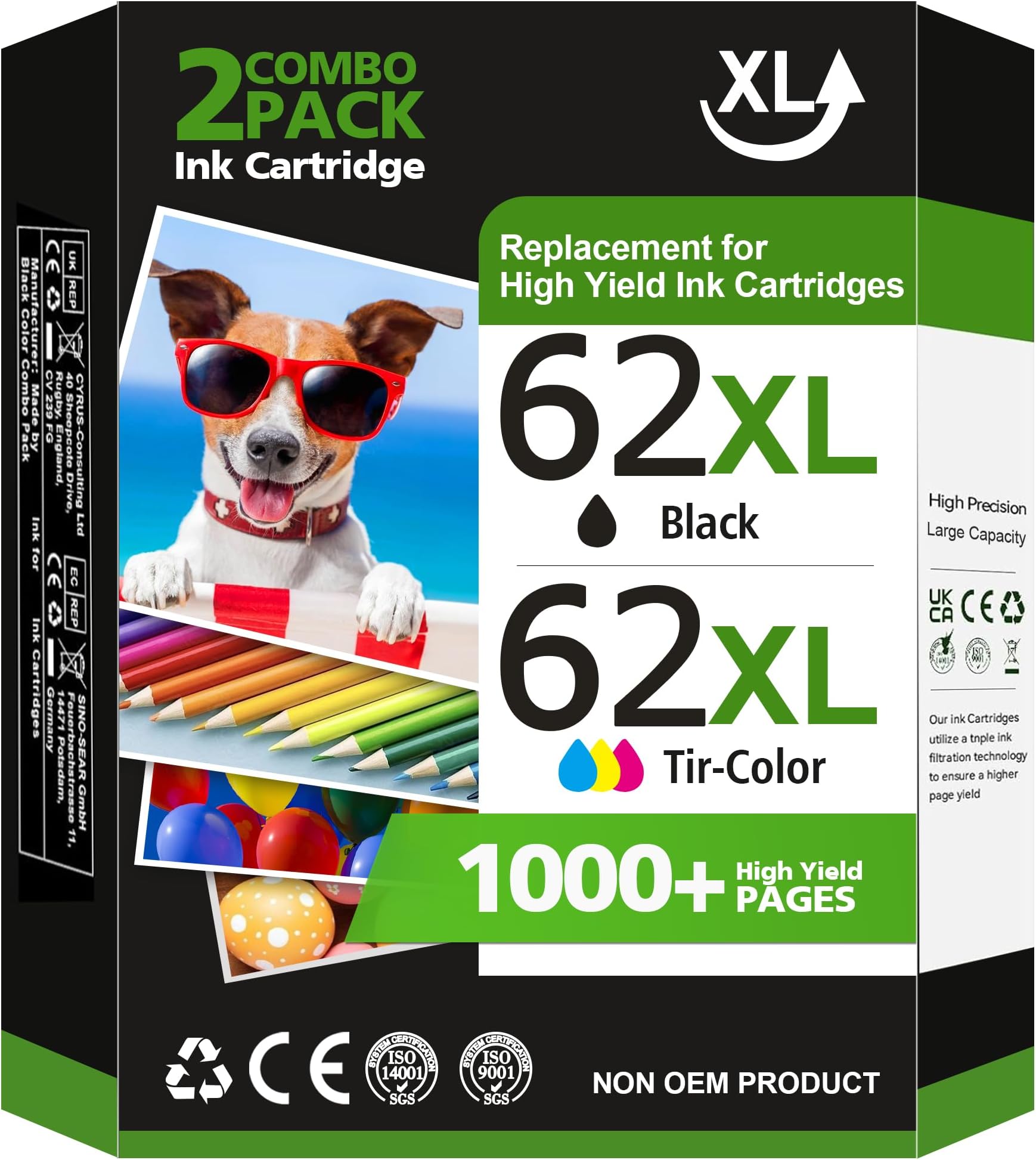 126563 - HP 62 (Yield: 165 Pages) Cyan/Magenta/Yellow Ink Cartridge ...