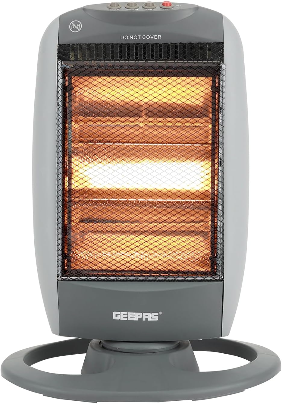 Geepas 1200W Halogen Heater | Instant Heating Portable Heater with 3 ...