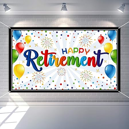 Amazon.com : HTDZZI Happy Retirement Party Decorations, Retirement ...