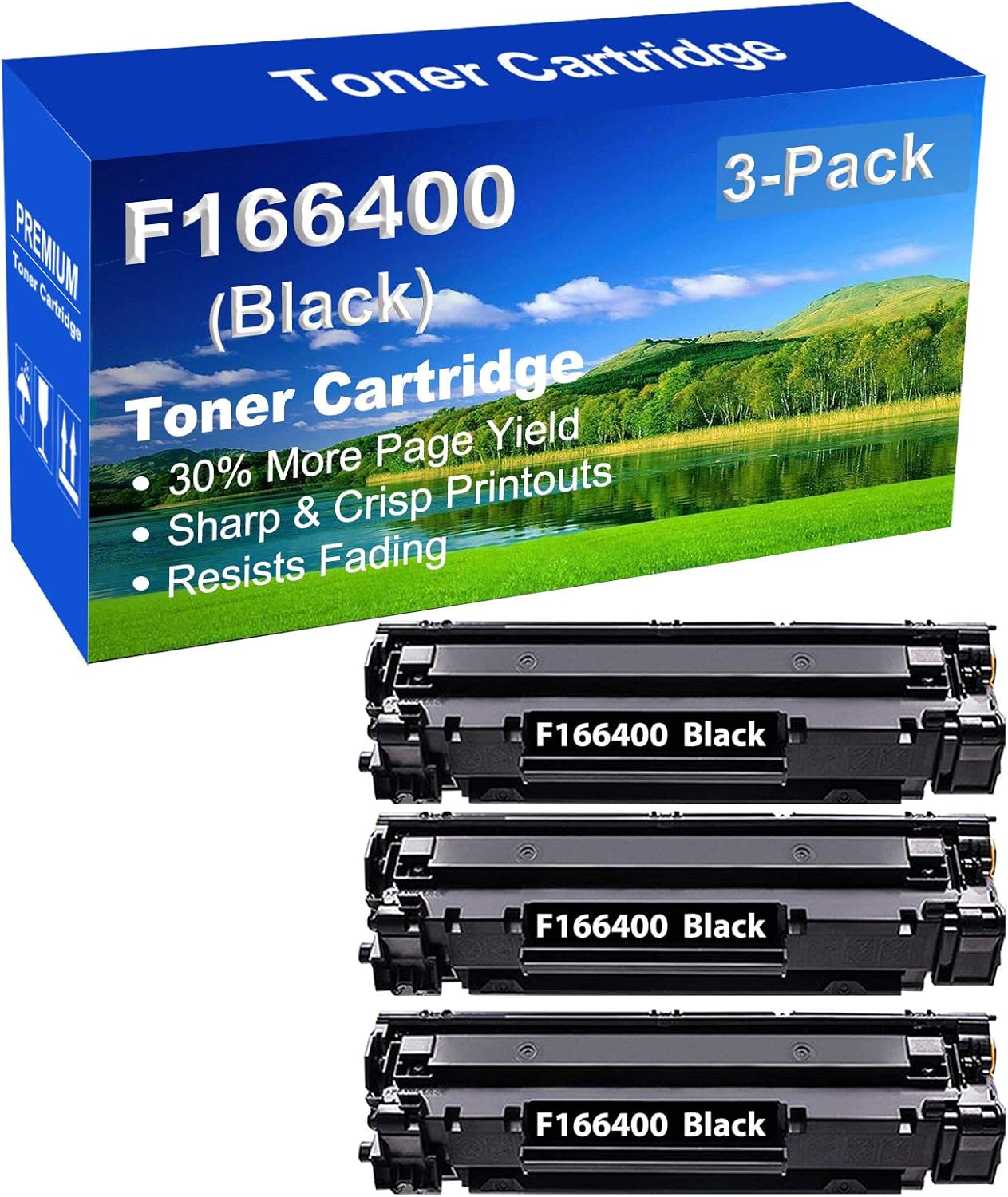 Amazon.com: 3-Pack Compatible High Capacity F166400 Printer Cartridge ...