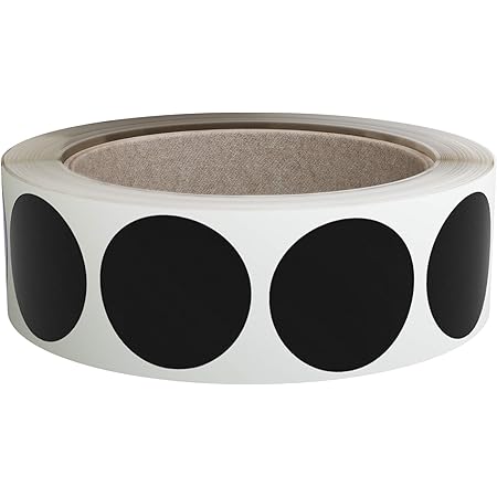Amazon.com : LabelValue.com | Black Circle Stickers - 1.5 Inch Dot ...