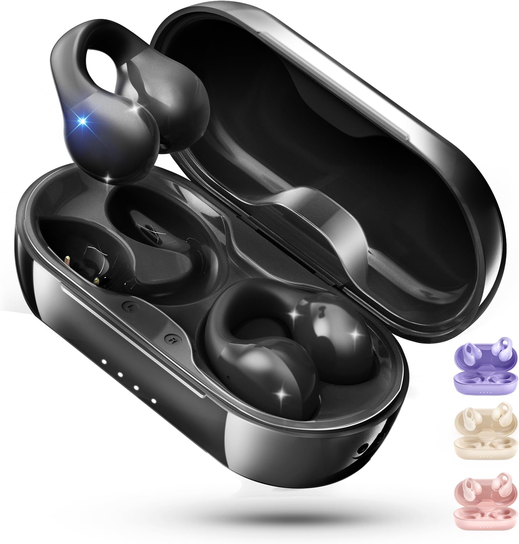 Amazon.com: King Lucky Clip on Earbuds&Light-Up Fidget Spinner Wireless ...