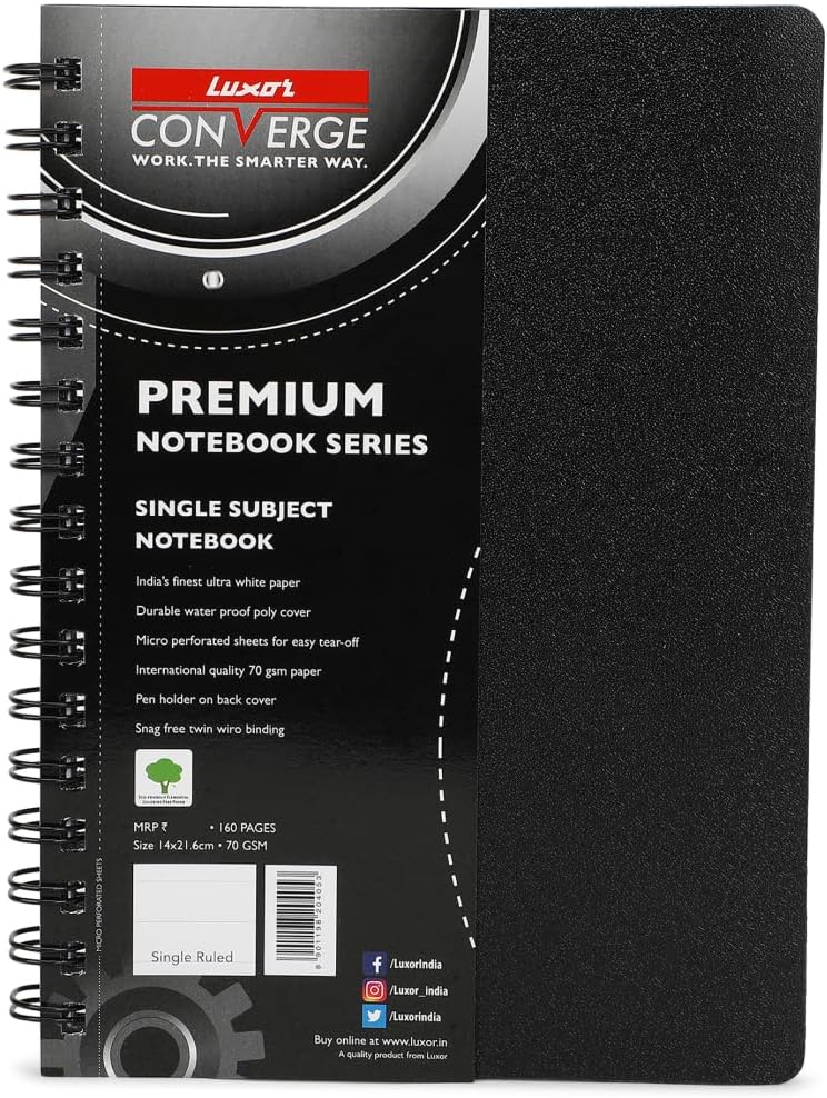 Luxor Executive Single-Ruled B5 Notebook - 160 Pages, 17.6 * 25.0 cm ...