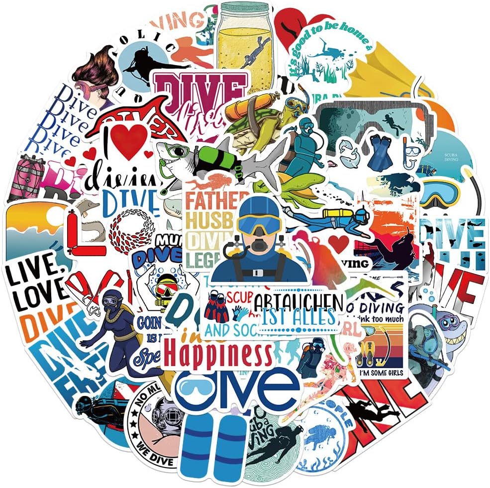 Amazon.com: Cool Scuba Diver Stickers for Laptop Diving Adventure ...