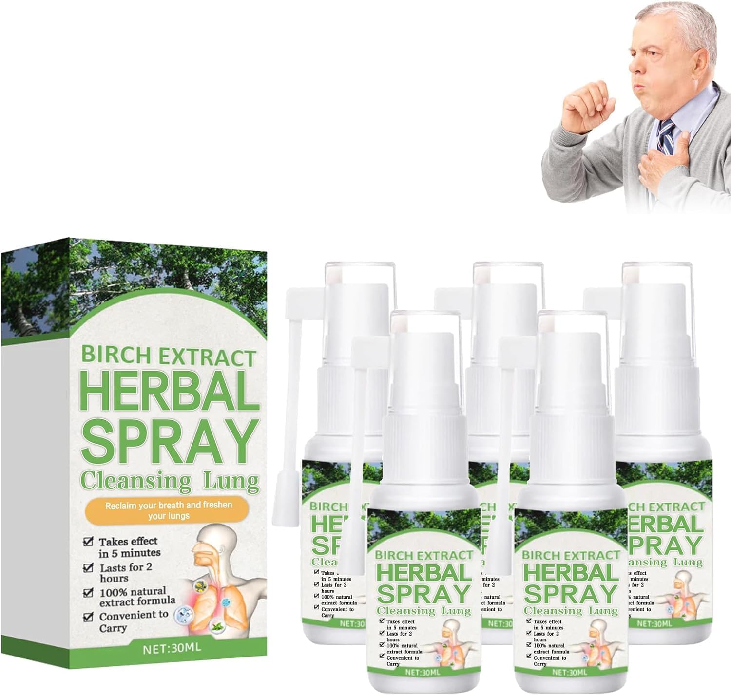 Ourlyard Herbal Lung Herbal Lung Cleansing Sprays 5 Pack Powerful Lung ...